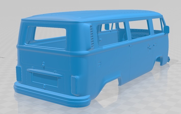 Download STL file Volkswagen Transporter T2 1972 Printable Body Van ...