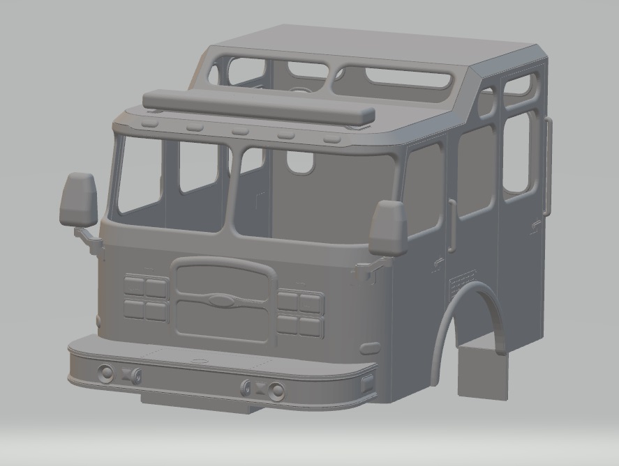 STL file Fire Truck Printable Cabin Truck・Template to download and 3D ...