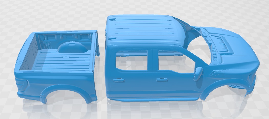 3D file Ford F-150 Raptor 2021 Printable Body Car 🚙・Template to ...