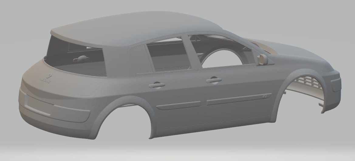 STL file Renault Megane Printable Body Car・3D printing model to ...