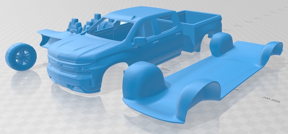 3D file Chevrolet Silverado CrewCab LT Z71 Trailboss 2018 Printable Car ...