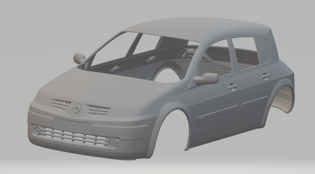 STL file Renault Megane Printable Body Car・3D printing model to ...