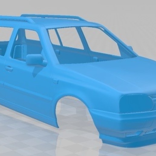 Download STL file Volkswagen Golf Variant 1993 Printable Body Car • 3D ...