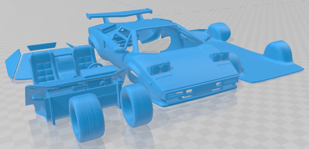 3D file Lamborghini Countach 5000 QV 1985 Printable Car 🚗・3D printer ...