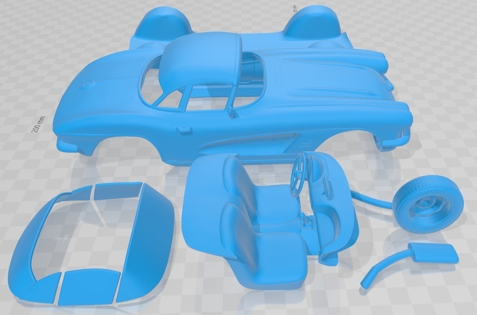 STL file Corvette 1962 Printable Car・3D printer design to download・Cults