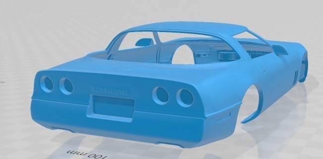 3D file Corvette C4 Coupe 1983 Printable Body Car 🚗・Design to download ...