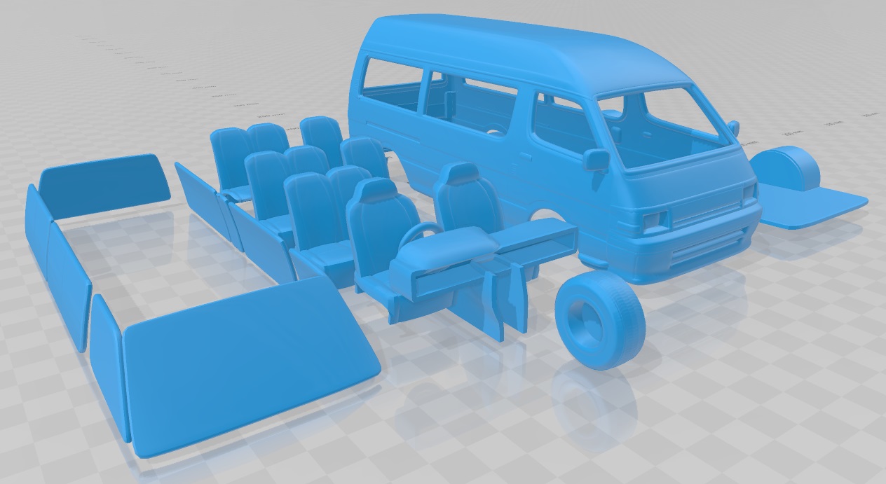 3D file Toyota Hiace Commuter 1992 Printable Van・3D printing model to ...