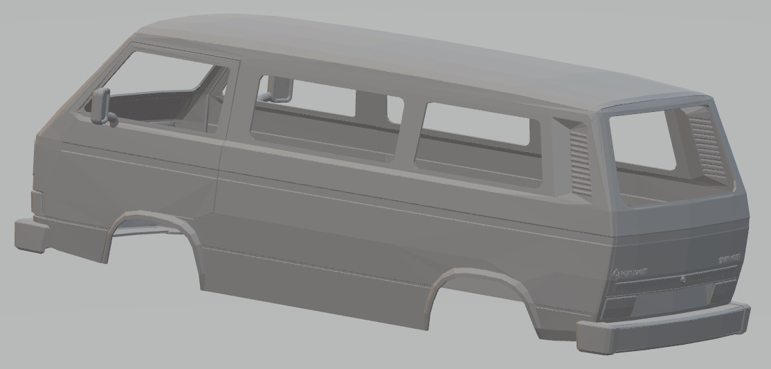 STL file Volkswagen Transporter T3 Printable Body Van・3D print model to ...