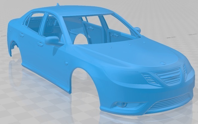 3D file Saab 9-3 Sport Sedan 2008 Printable Body Car・Template to ...