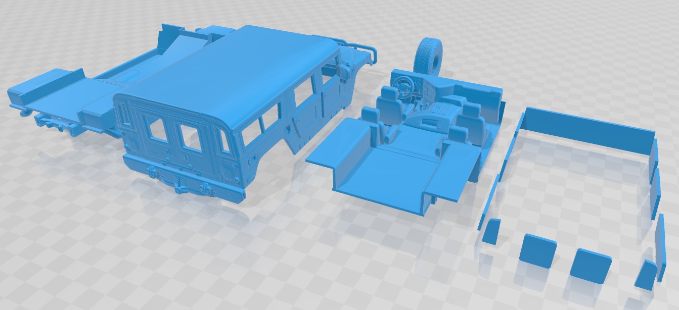 3D file Hummer H1 Wagon Printable Car・Template to download and 3D print ...