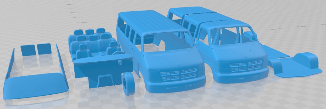 3D file Dodge Ram Passenger Van 1994 Printable・3D printing template to ...