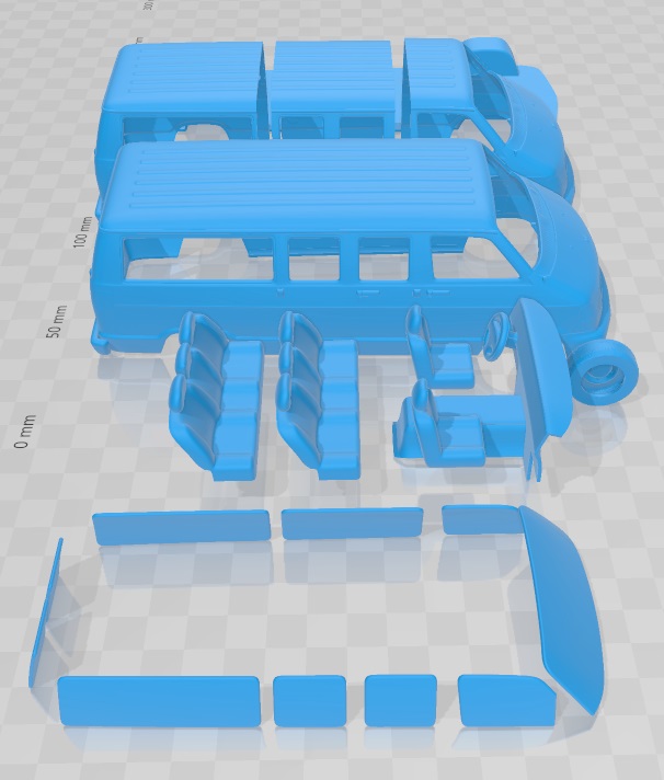 3D file Dodge Ram Passenger Van 1994 Printable・3D printing template to ...
