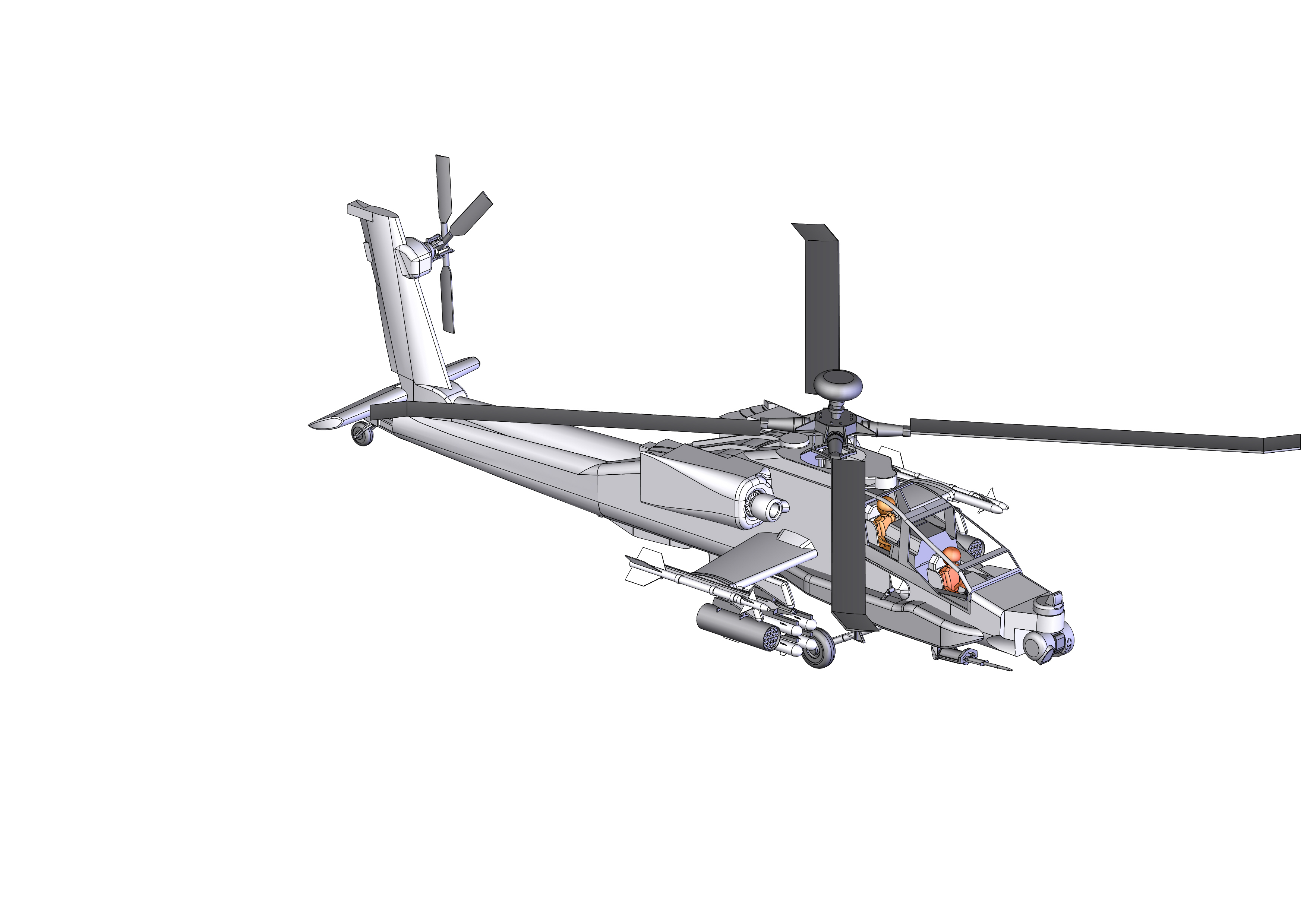 STL file APACHE HELICOPTER 🚁・Design to download and 3D print・Cults