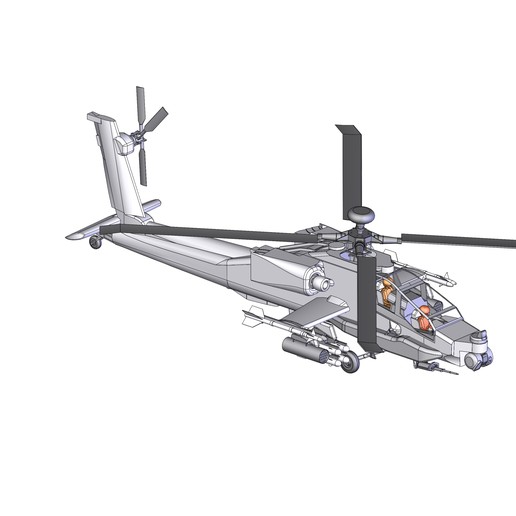 Download STL file APACHE HELICOPTER • 3D printer model ・ Cults
