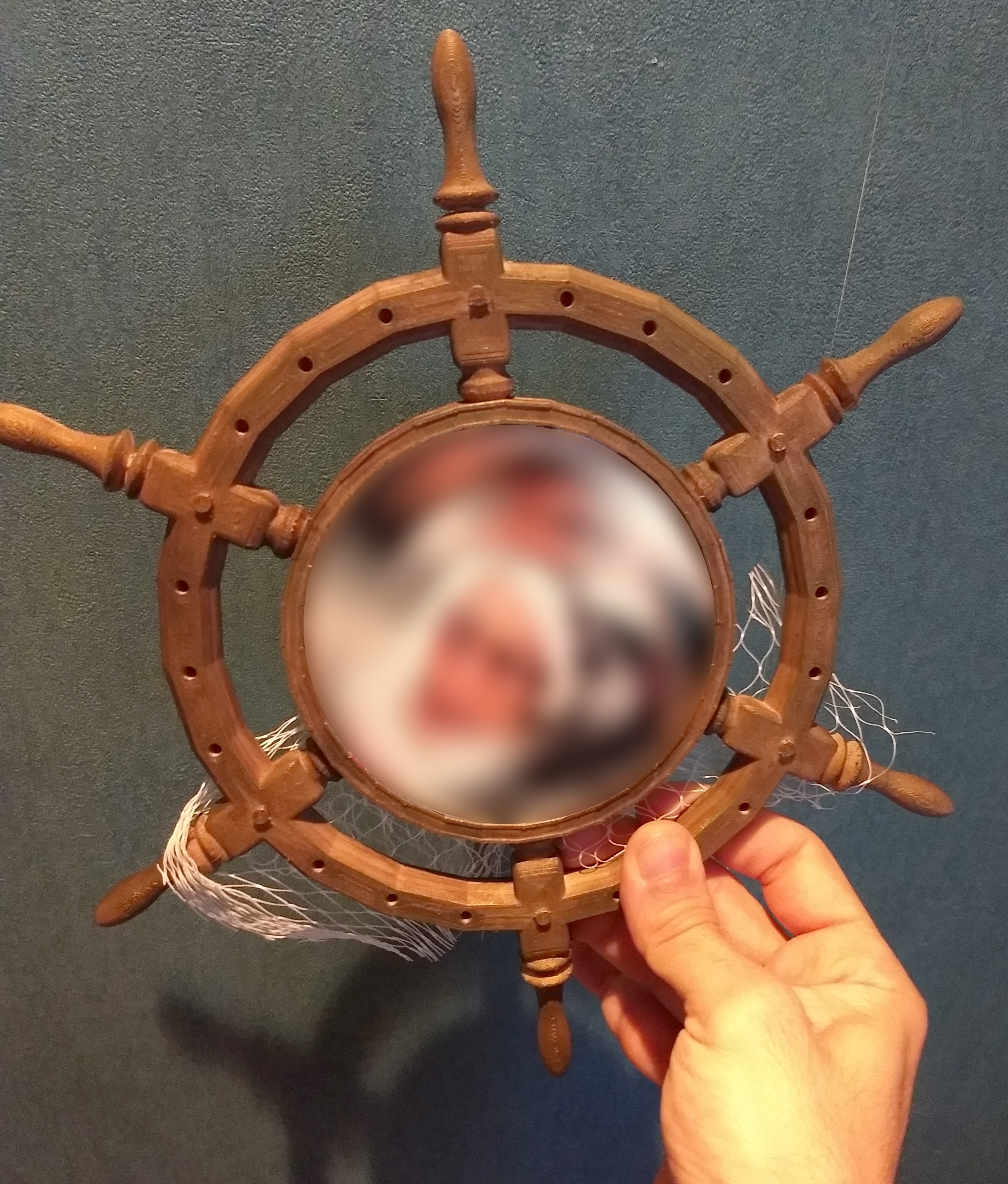 Free STL file Ship Wheel - Rudder - Photo Frame・3D printable model to ...