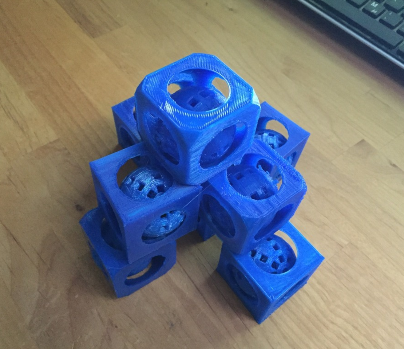 Download free STL file Present: movable ball in a cube made with ...