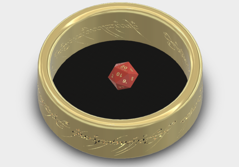 Free STL file One Ring Dice Bowl 💍・3D printer model to download・Cults