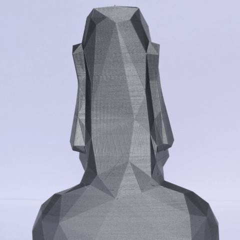 3D printing Low Poly Moai • made with Dagoma DiscoEasy200 ・ Cults