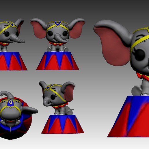 Download 3D printing designs Dumbo PopFunko Circus 3D print model ・ Cults