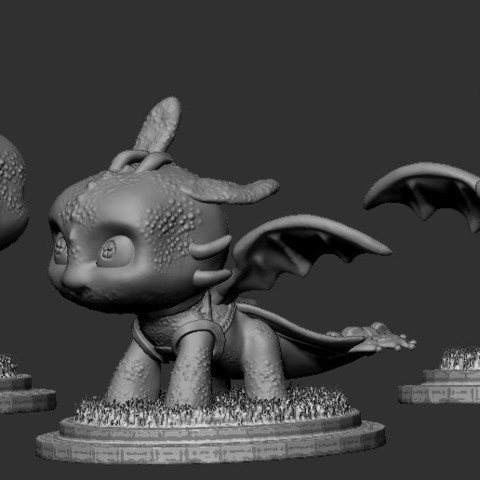 Download OBJ file Toothless Pop Funko 3D print model • 3D printable ...