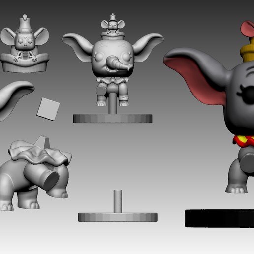 Download STL files Dumbo PopFunko flying 3D print model ・ Cults