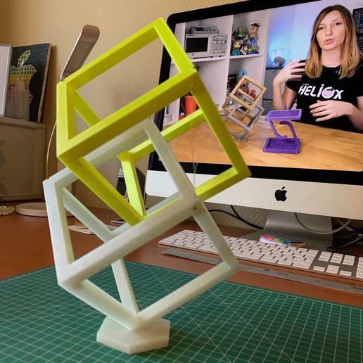 3D printed Levitating Cube - Tensegrity • made with Prusa MK3s ・ Cults
