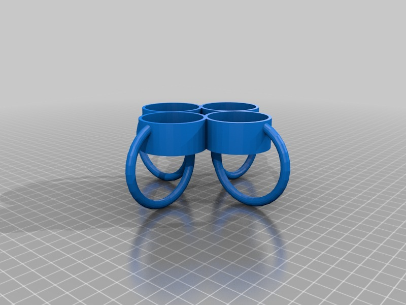 Free 3D file Loop legged quad tealight holder・3D printing idea to ...