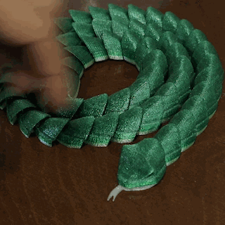 STL file flexible snake 90 cm・3D print design to download・Cults