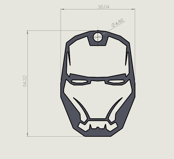 Free STL file Iron man keychain・Object to download and to 3D print・Cults