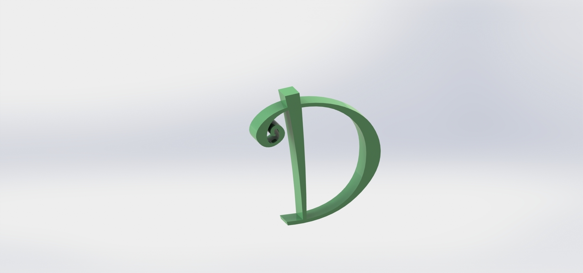 STL file Letter D・3D printing template to download・Cults