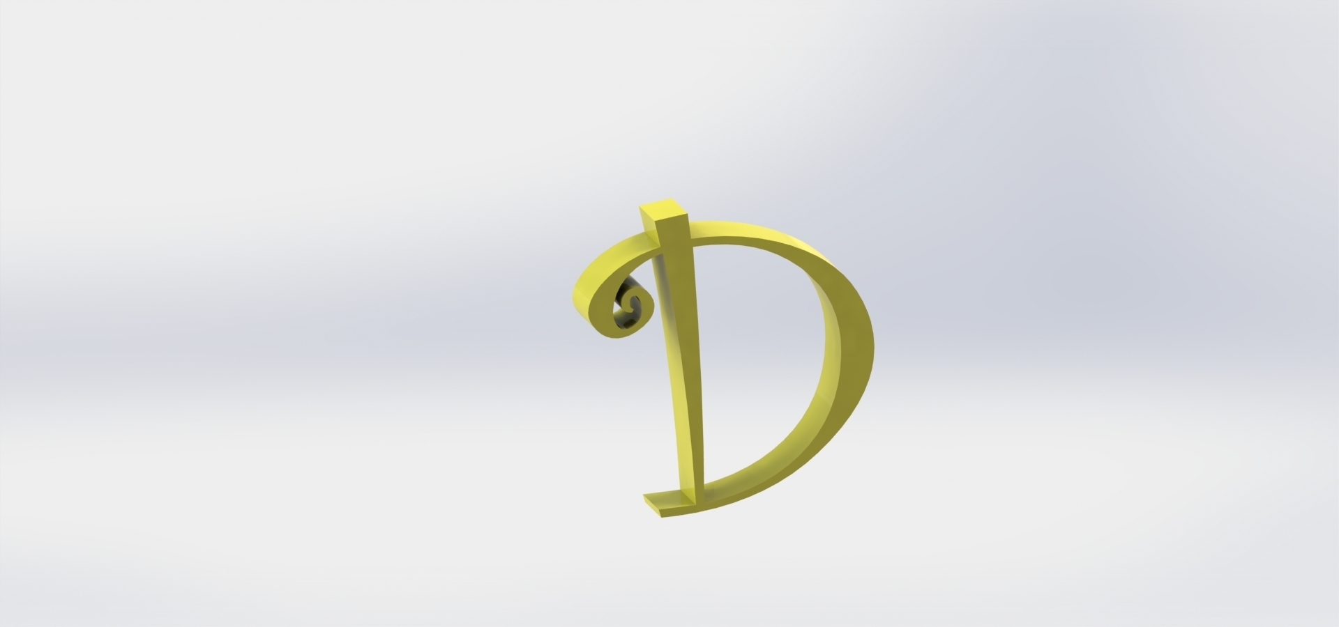 STL file Letter D・3D printing template to download・Cults