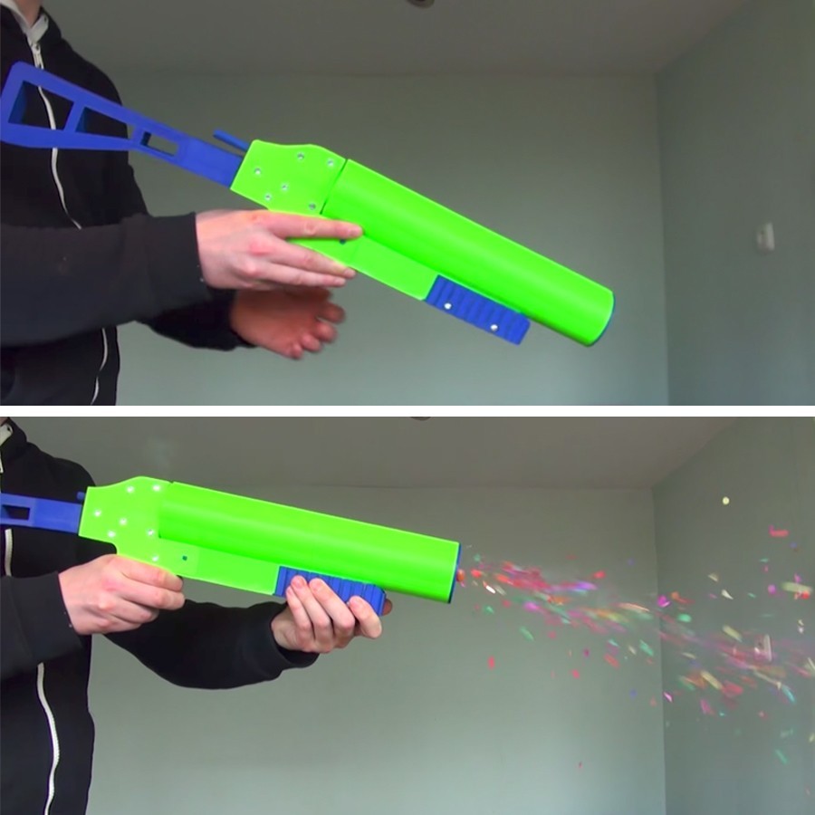 Free STL file 3D Printed Party Popper Pistol・Template to download and ...