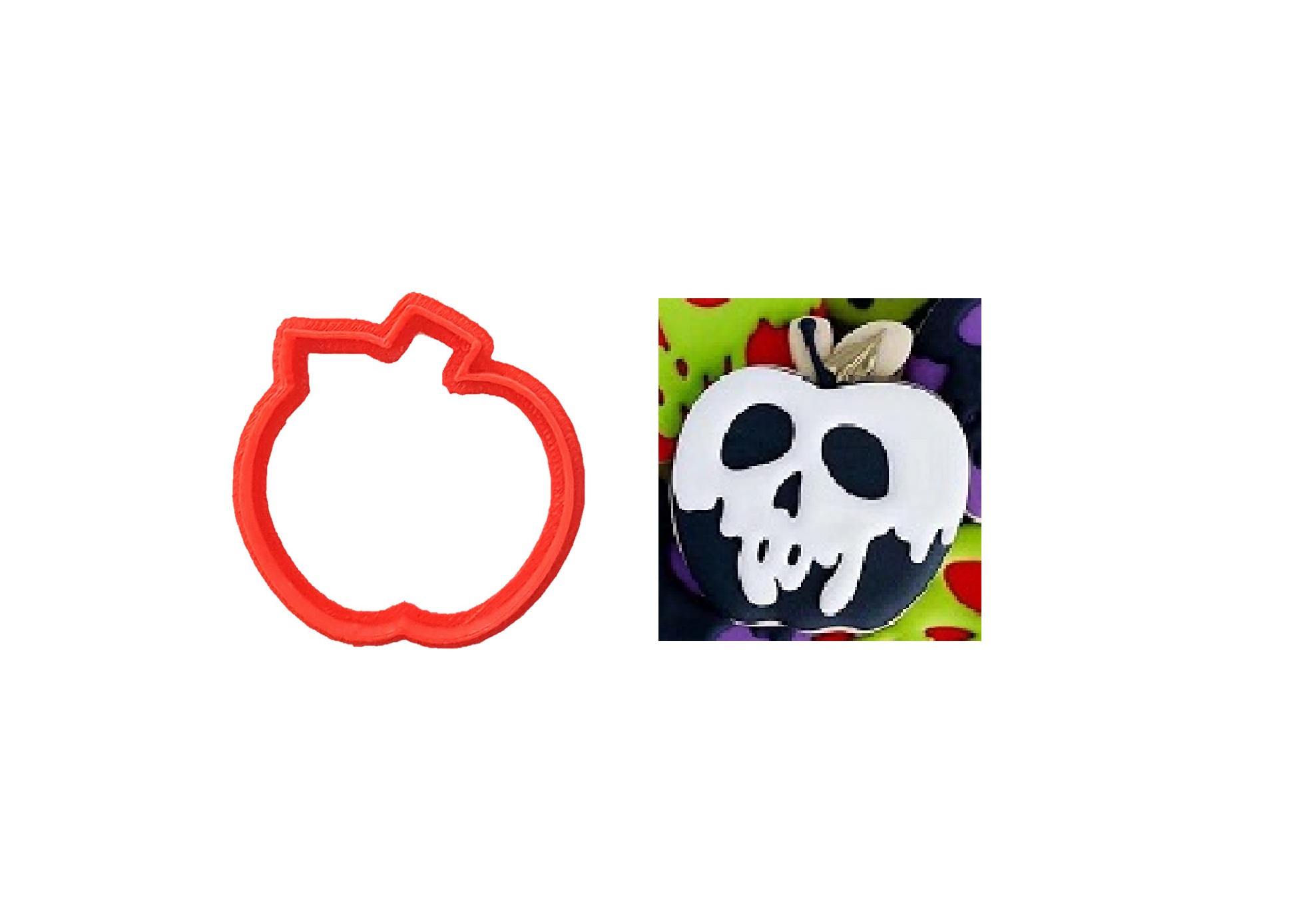 STL file HALLOWEEN MINI COOKIE CUTTER #13 POISON APPLE COOKIE CUTTER・3D ...