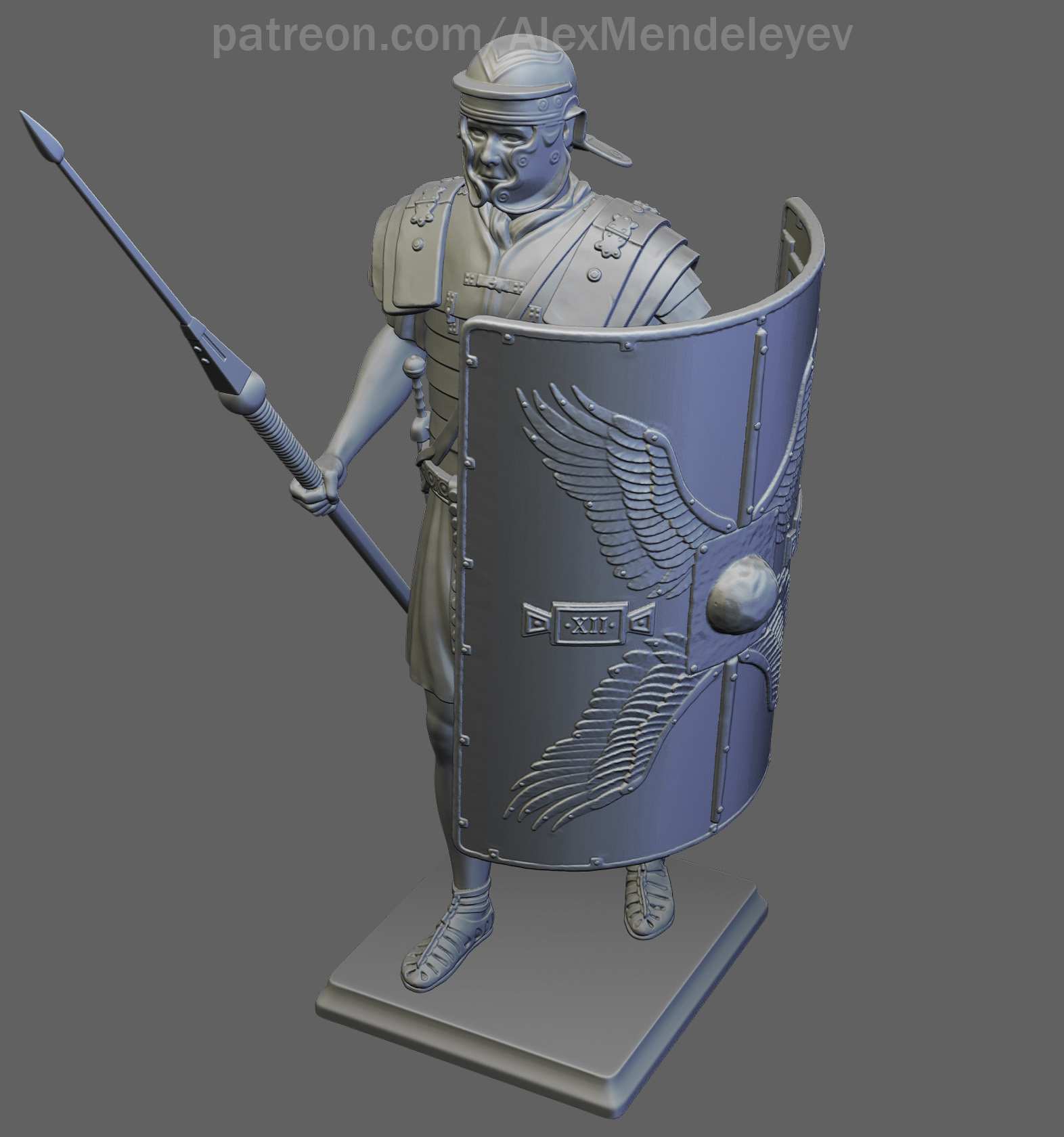 STL file Roman Legionary 🛡️・3D printable design to download・Cults