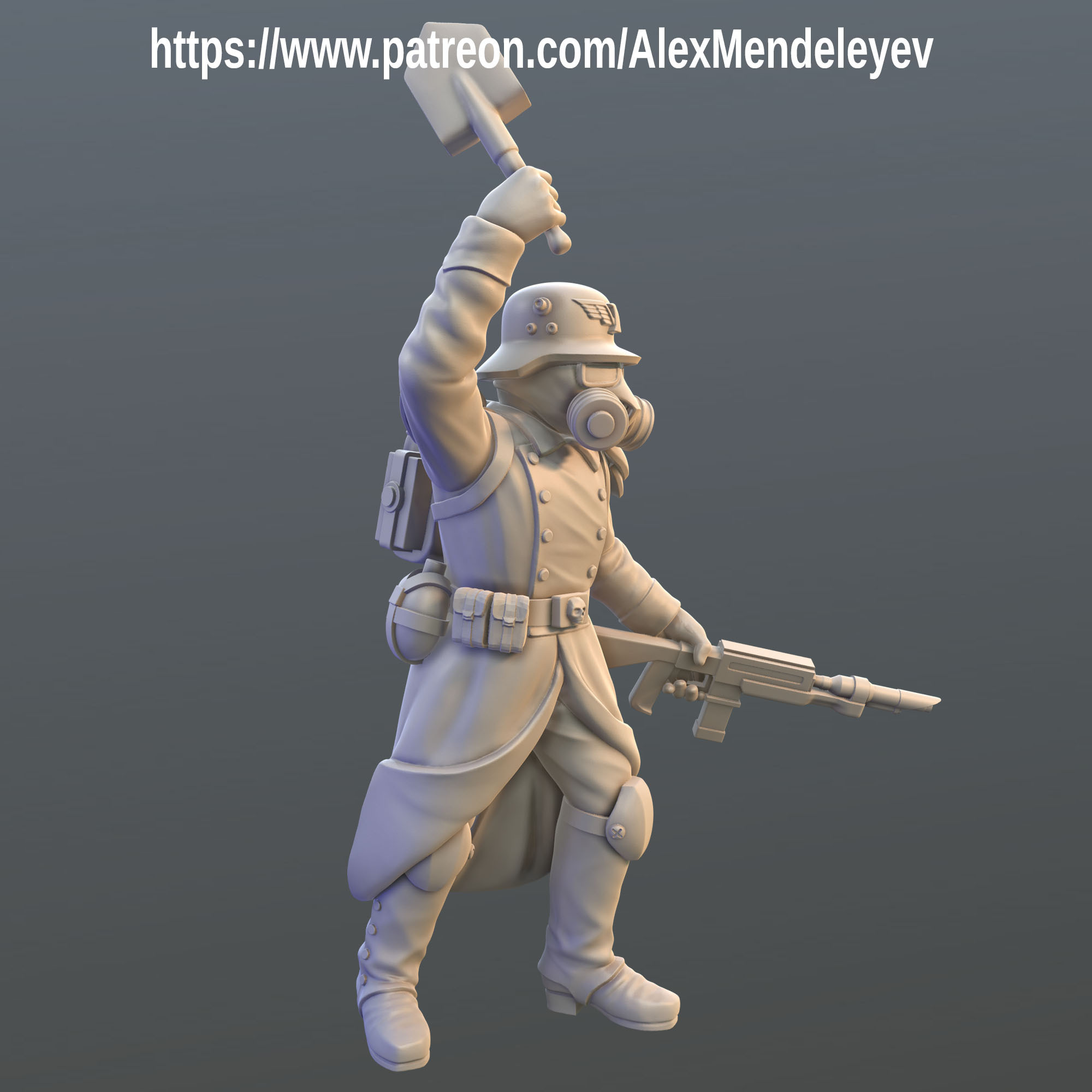 STL file Death Korps of Krieg soldier・Template to download and 3D print ...