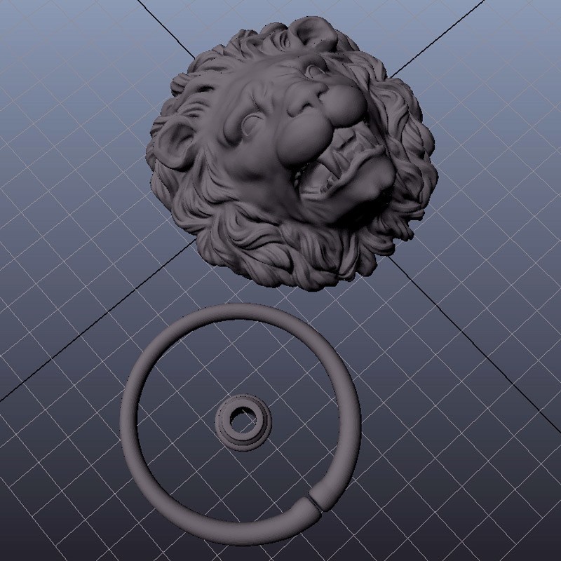 STL file Lion Door knob・3D print design to download・Cults