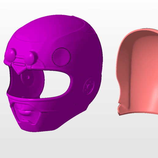 Download STL file power rangers turbo pink ranger helmet stl file • 3D ...
