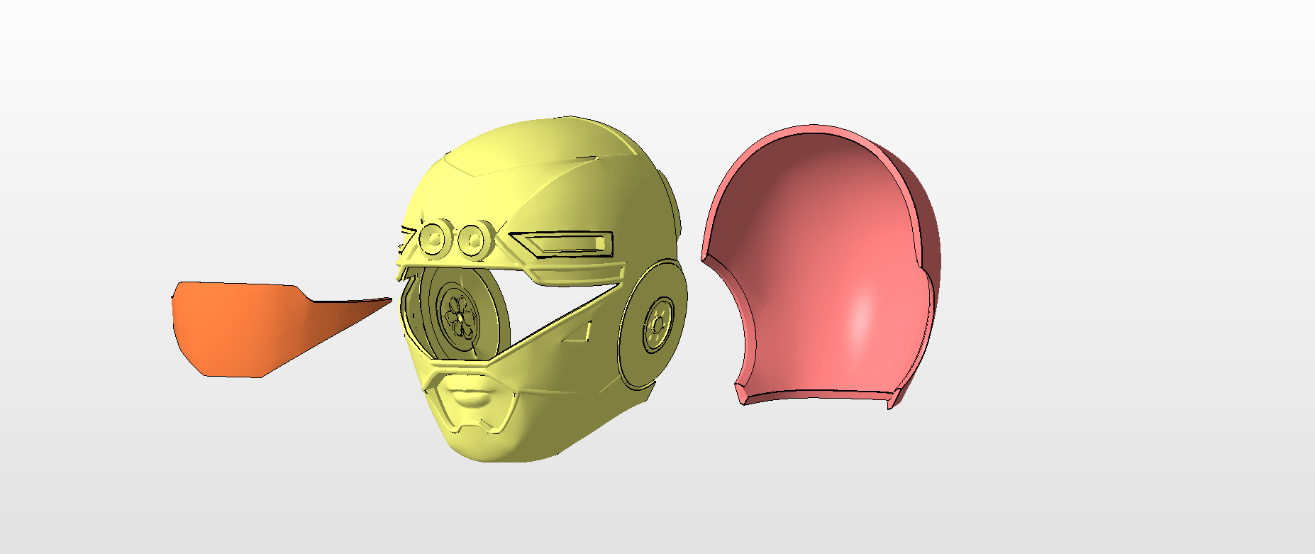 STL file power rangers turbo yellow ranger helmet stl file・Model to ...