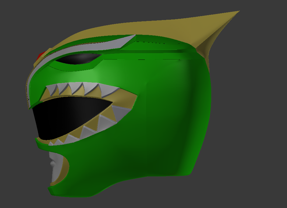 STL file power rangers mmpr green ranger bat in the sun helmet stl file ...