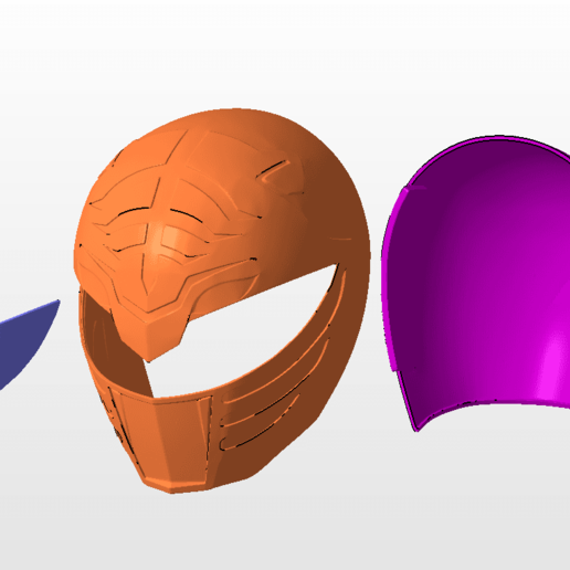 Download 3D printer designs power rangers mmpr white ranger helmet stl ...