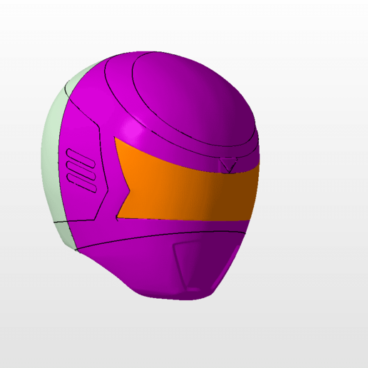 Download STL file power rangers inspace silver helmet stl file • Design ...