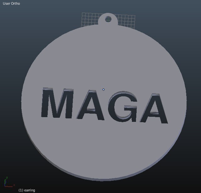 Free STL file MAGA - Hat Pin / Tie Tack and Earrings 🎩・3D printer ...