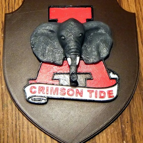 Download free 3D printing files Alabama Crimson Tide Plaque ・ Cults