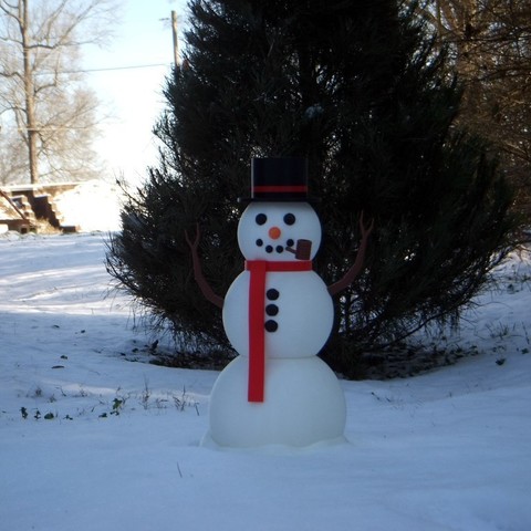 Download free STL file Large Scale Multi Piece Snowman • 3D print ...