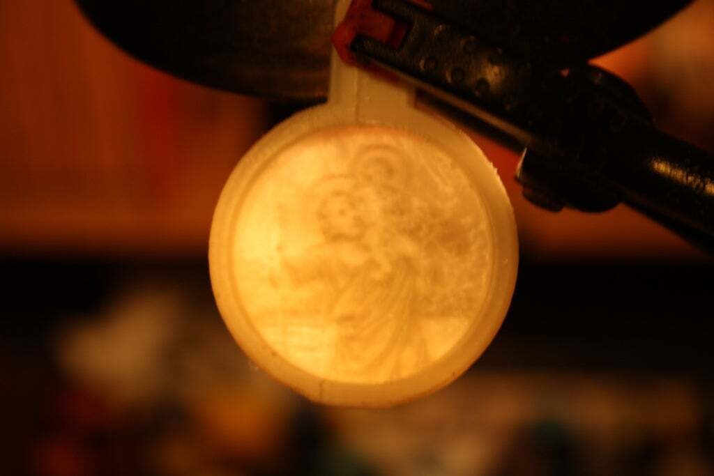 Free STL file Saint Christopher Medallion Lithophane・3D printer model ...