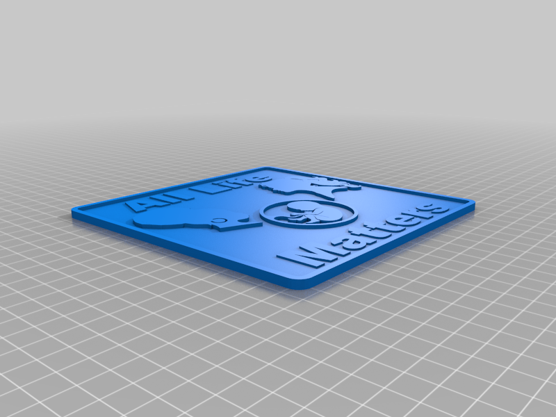 Archivo STL gratuito La placa de All Life Matters 🎨・Design para ...