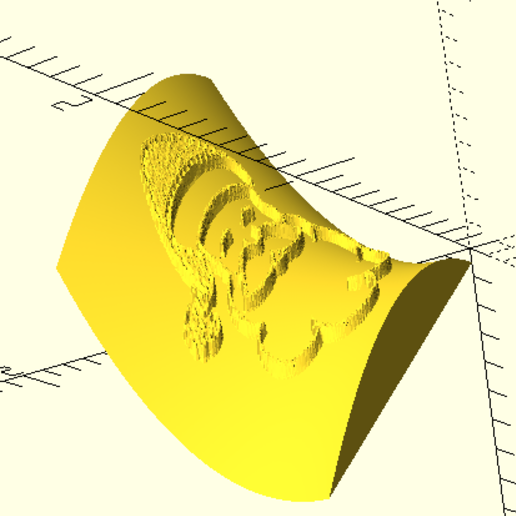 Download free 3D print files Wrap image on curved surface for OpenSCAD ・ Cults