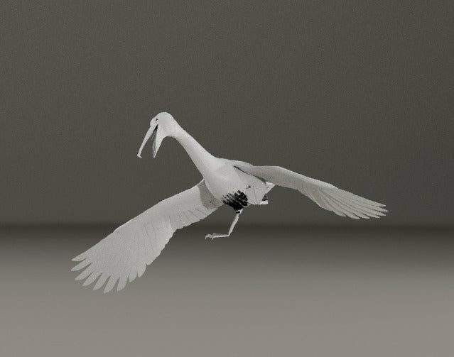 Free STL file pelican bird flyed・3D printable model to download・Cults