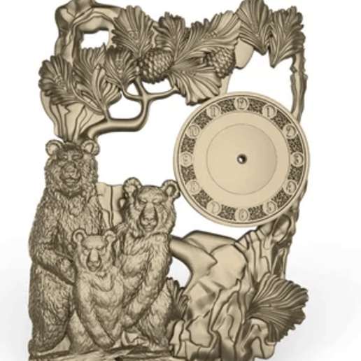 Download free 3DS file clock bears • 3D printer model ・ Cults