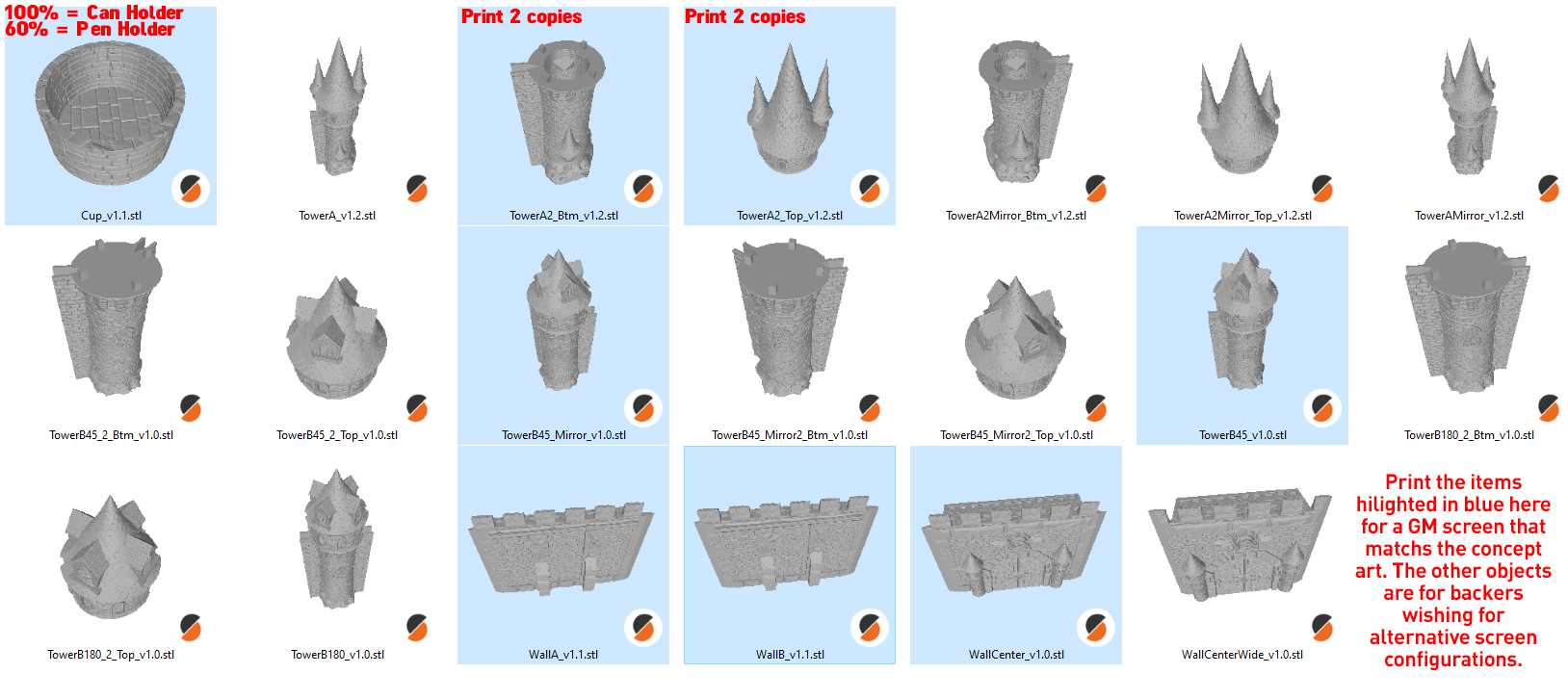3D file Modular Citadel GM Screen - SUPPORT FREE!・3D print object to ...